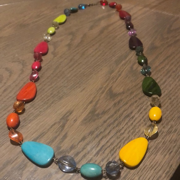 Jewelry | Multi Colored Beaded Necklace So Cute | Poshmark